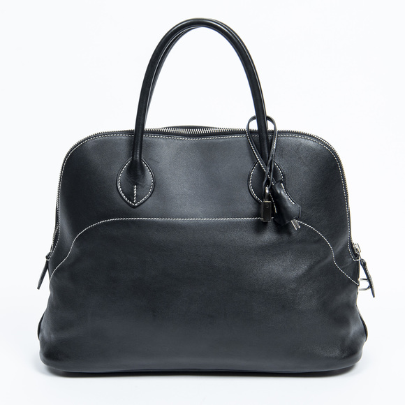 Hermes | Bags | Hermes Bolide Relax 35 In Black Sikkim Leather | Poshmark